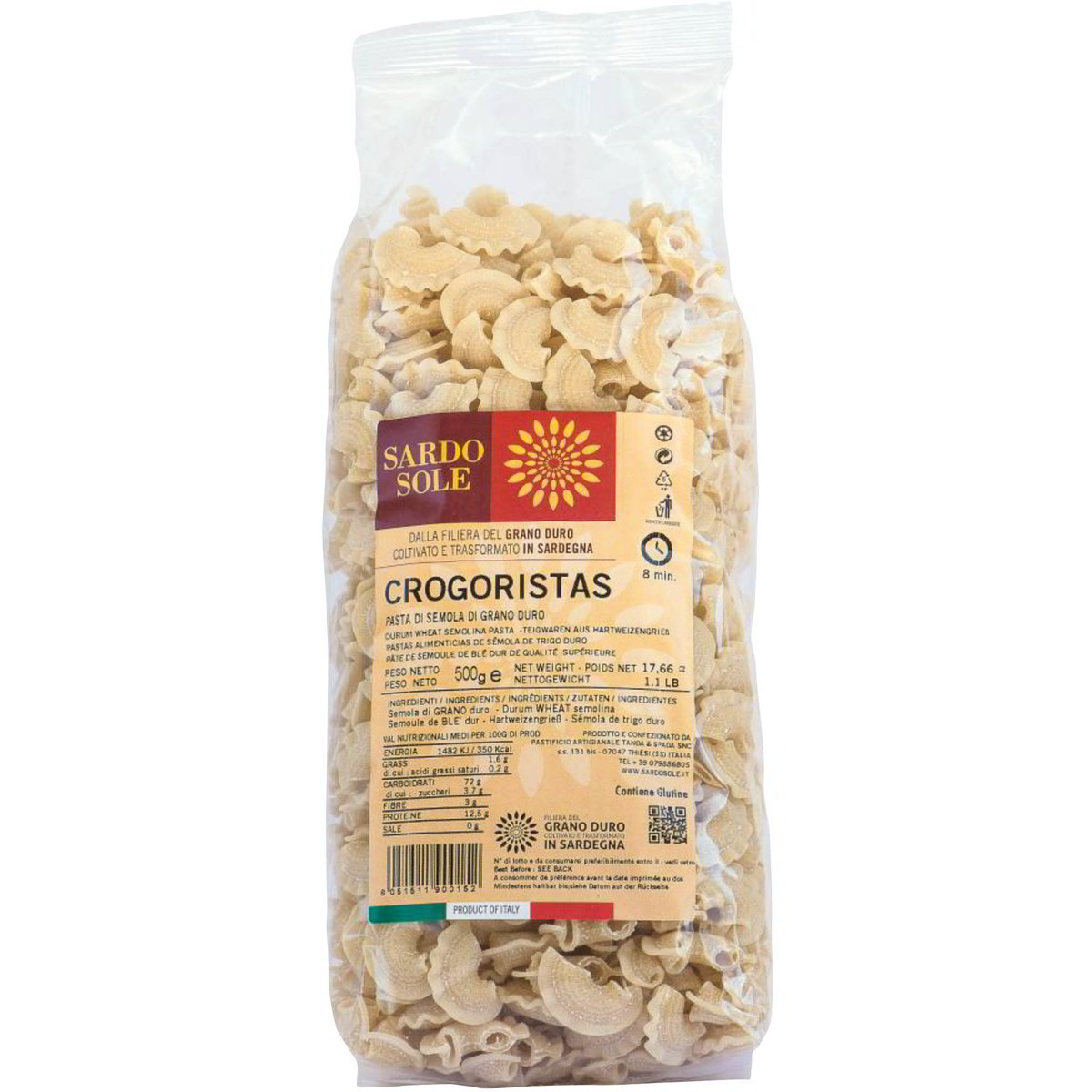 Vendita CROGORISTAS SARDO SOLE 500 G all'ingrosso. Pasta semola ...