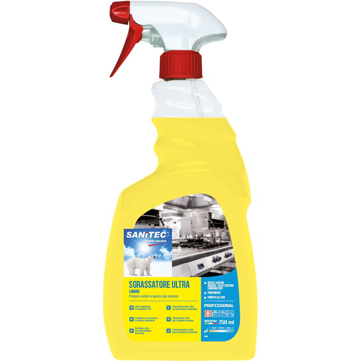 Vendita SGRASSATORE ULTRA LIMONE SANITEC 750 ML all'ingrosso. Pulizia ...