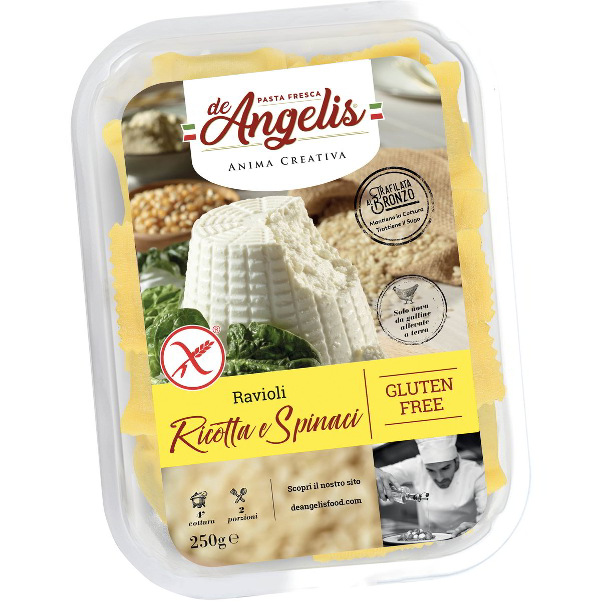 Vendita RAVIOLI RICOTTA E SPINACI SENZA GLUTINE DE ANGELIS all'ingrosso ...