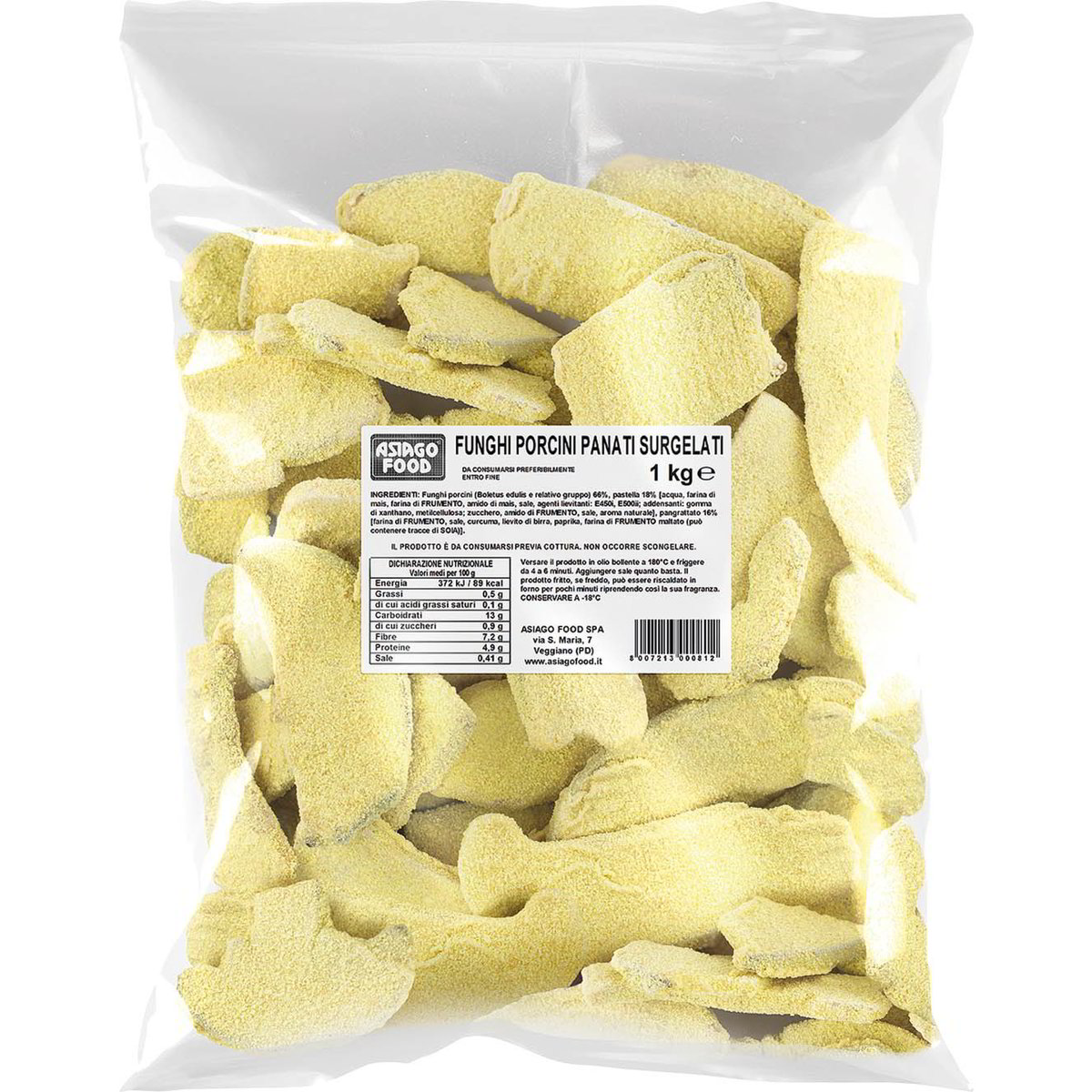 Vendita FUNGHI PORCINI PANATI CONGELATI ASIAGO FOOD 1 KG all'ingrosso ...