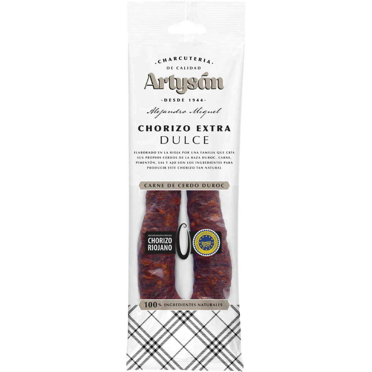 Vendita CHORIZO EXTRA DOLCE ARTYSAN 250 G all'ingrosso. Salumi crudi in ...