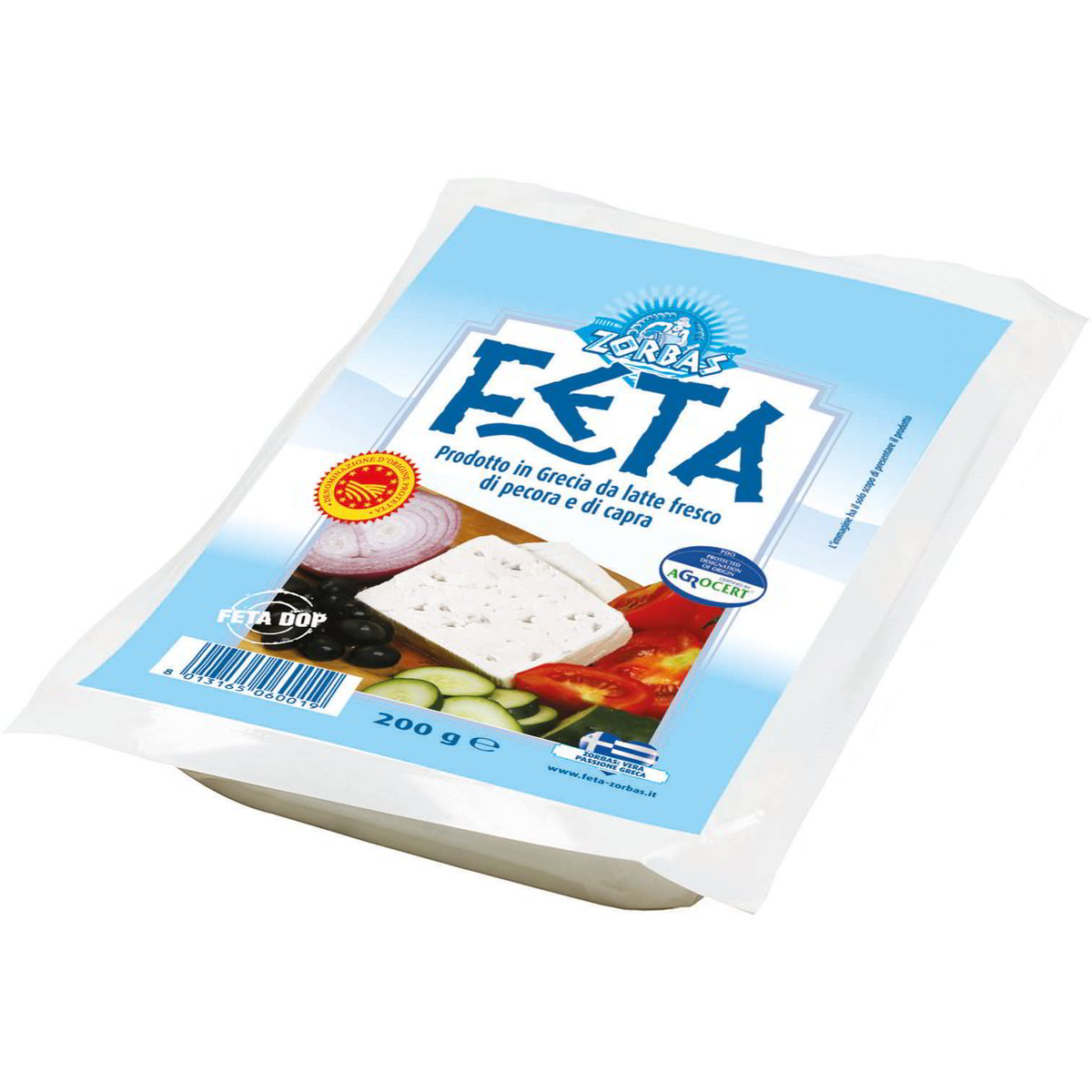 Vendita FETA GRECA DOP ZORBAS 200 G all'ingrosso. Formaggi molli all ...