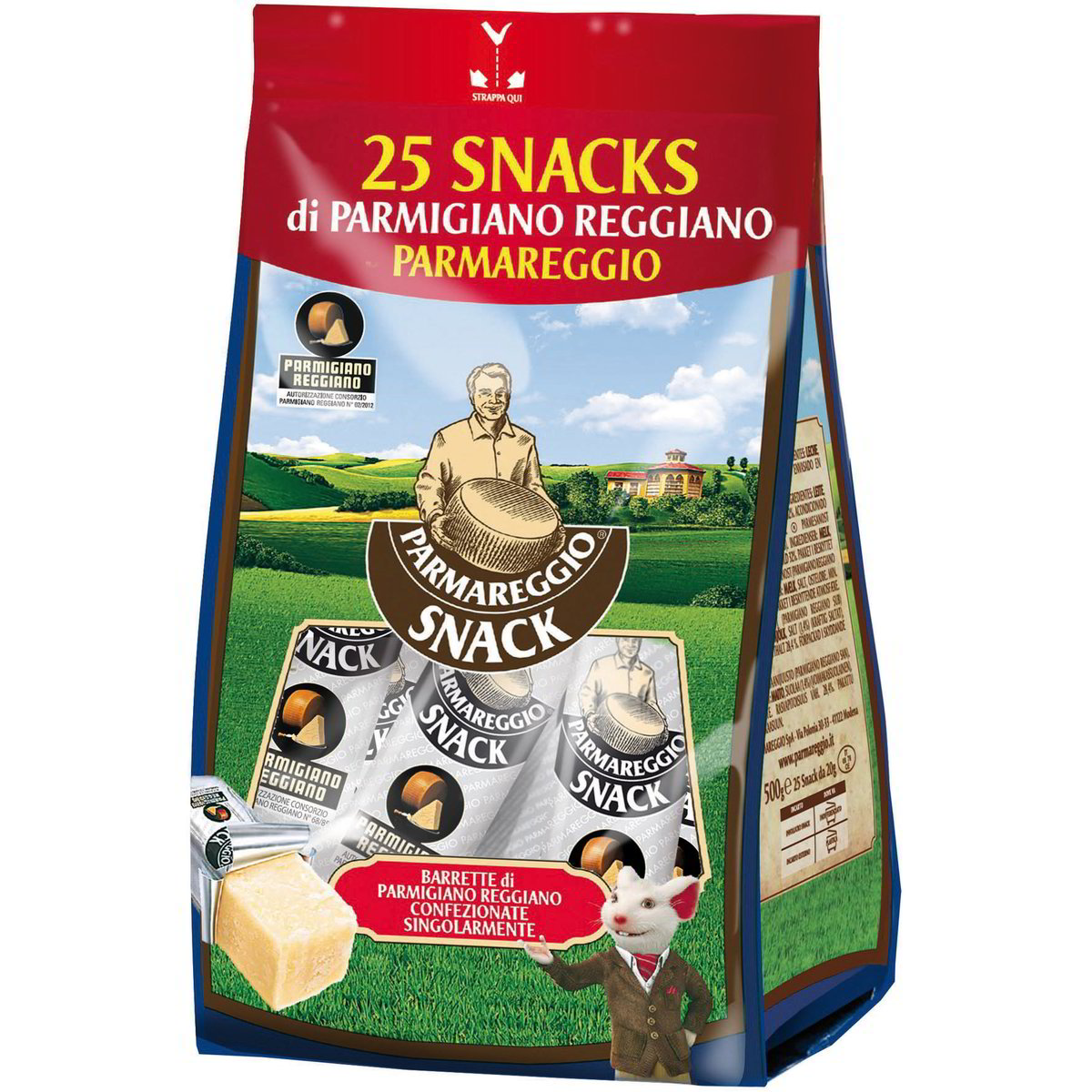 Vendita SNACKS DI PARMIGIANO REGGIANO DOP PARMAREGGIO 25 PEZZI X 20 G ...