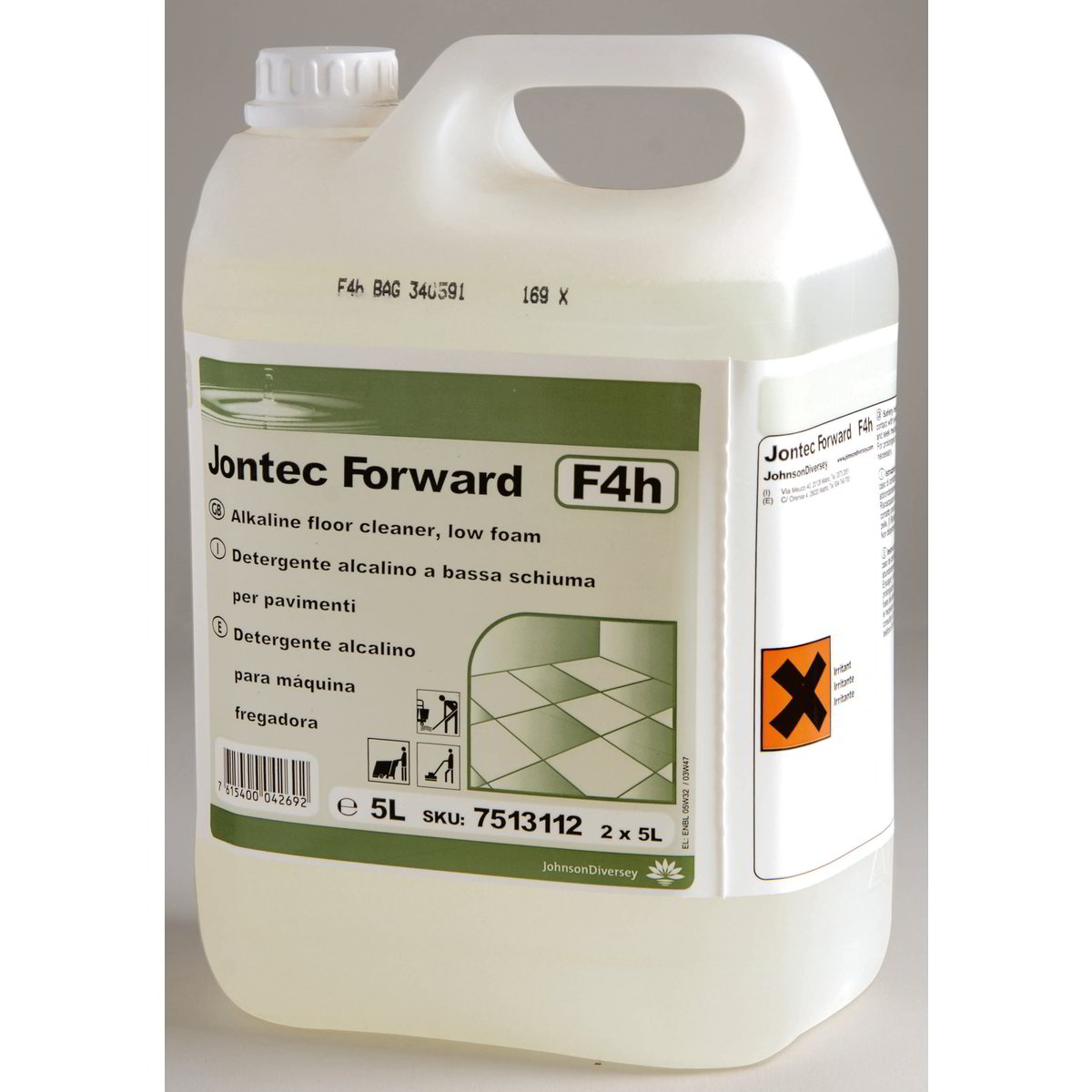 Vendita DETERGENTE ALCALINO PAVIMENTI JONTEC FORWARD 5 L all'ingrosso ...
