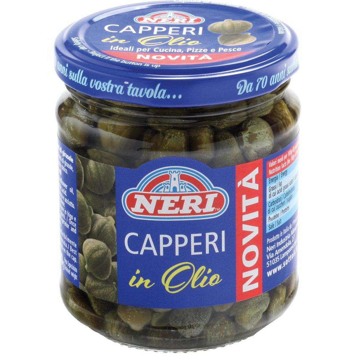 Vendita CAPPERI IN OLIO VASO VETRO NERI all'ingrosso. Capperi all ...