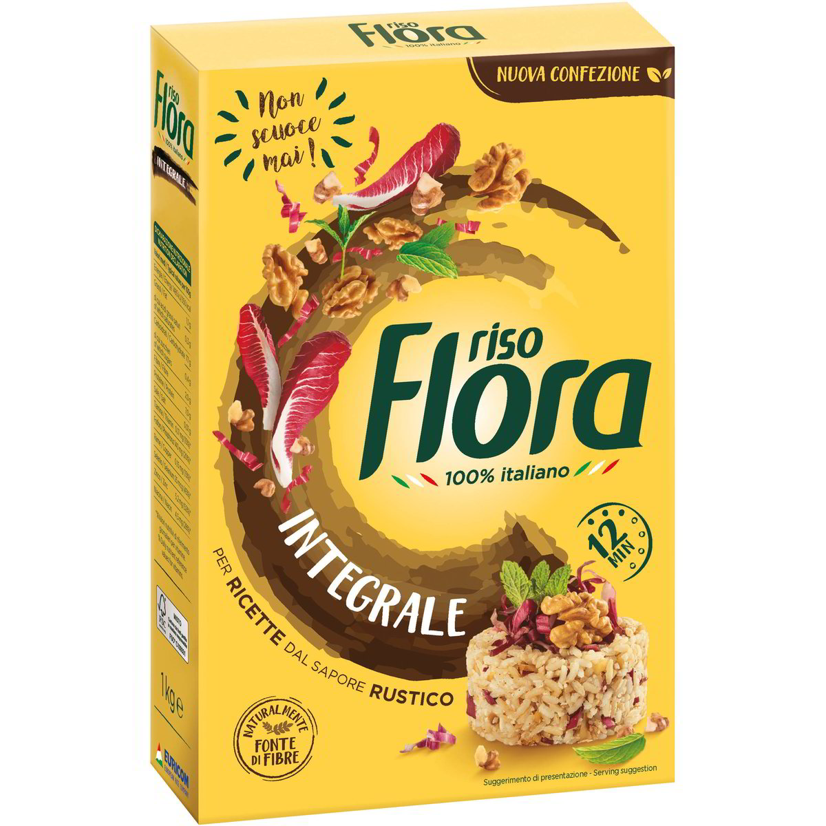 Vendita RISO INTEGRALE FLORA 1 KG all'ingrosso. Riso etnico e aromatico all'ingrosso - Zona
