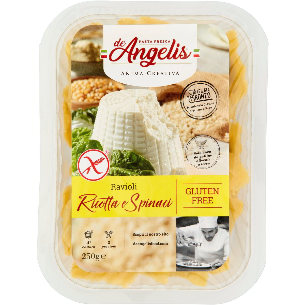 Vendita RAVIOLI RICOTTA E SPINACI SENZA GLUTINE all'ingrosso. Pasta ...