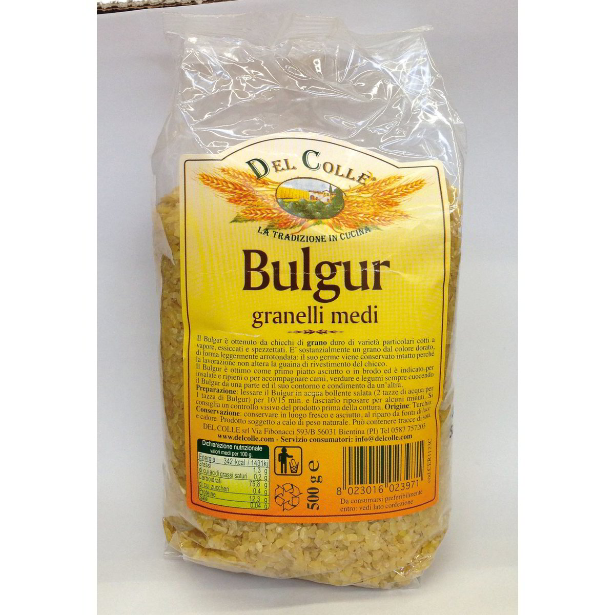 Vendita BULGUR DEL COLLE 500 G all'ingrosso. Legumi-cereali secchi e ...