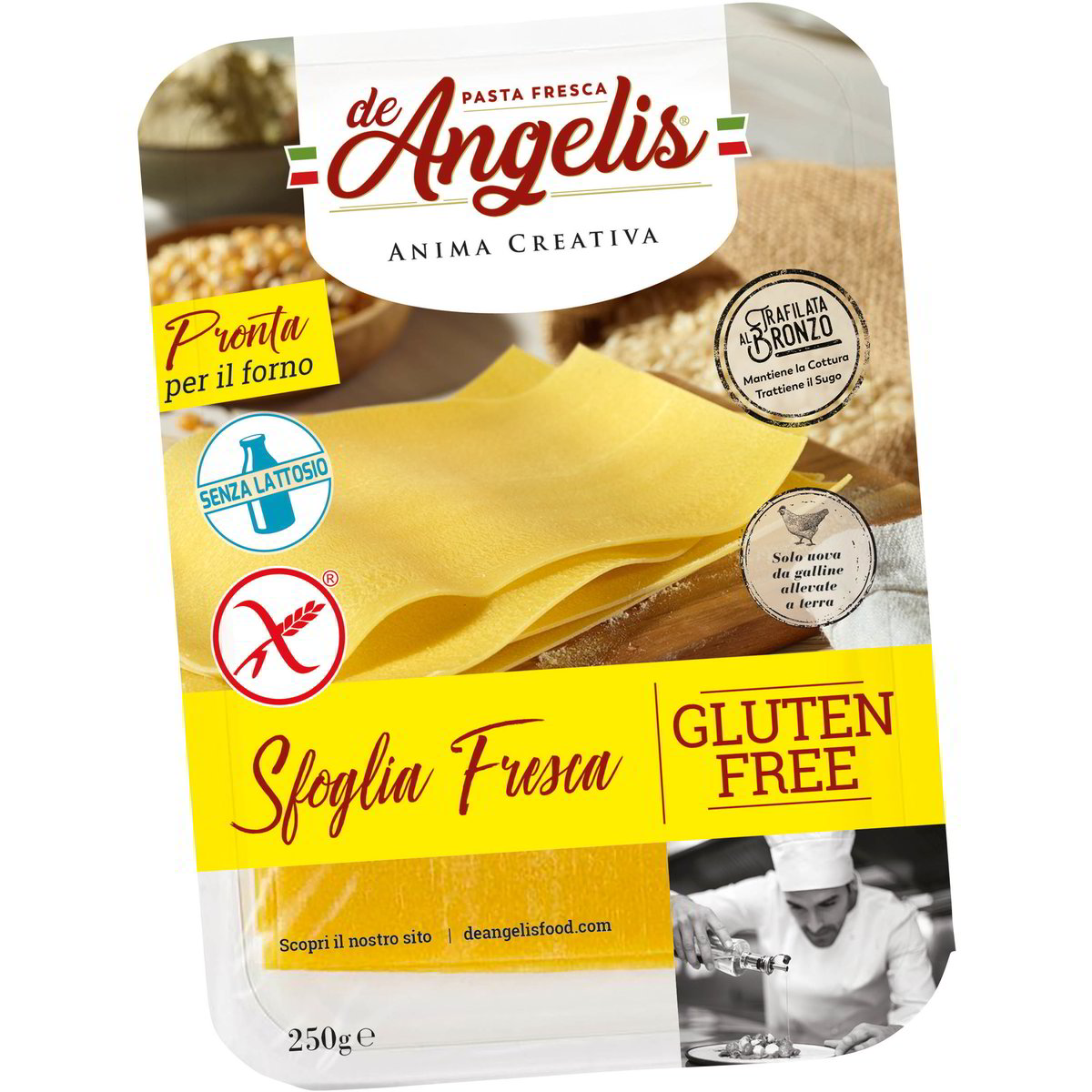 Vendita SFOGLIA FRESCA S/GLUTINE DE ANGELIS 250 G all'ingrosso. Pasta ...