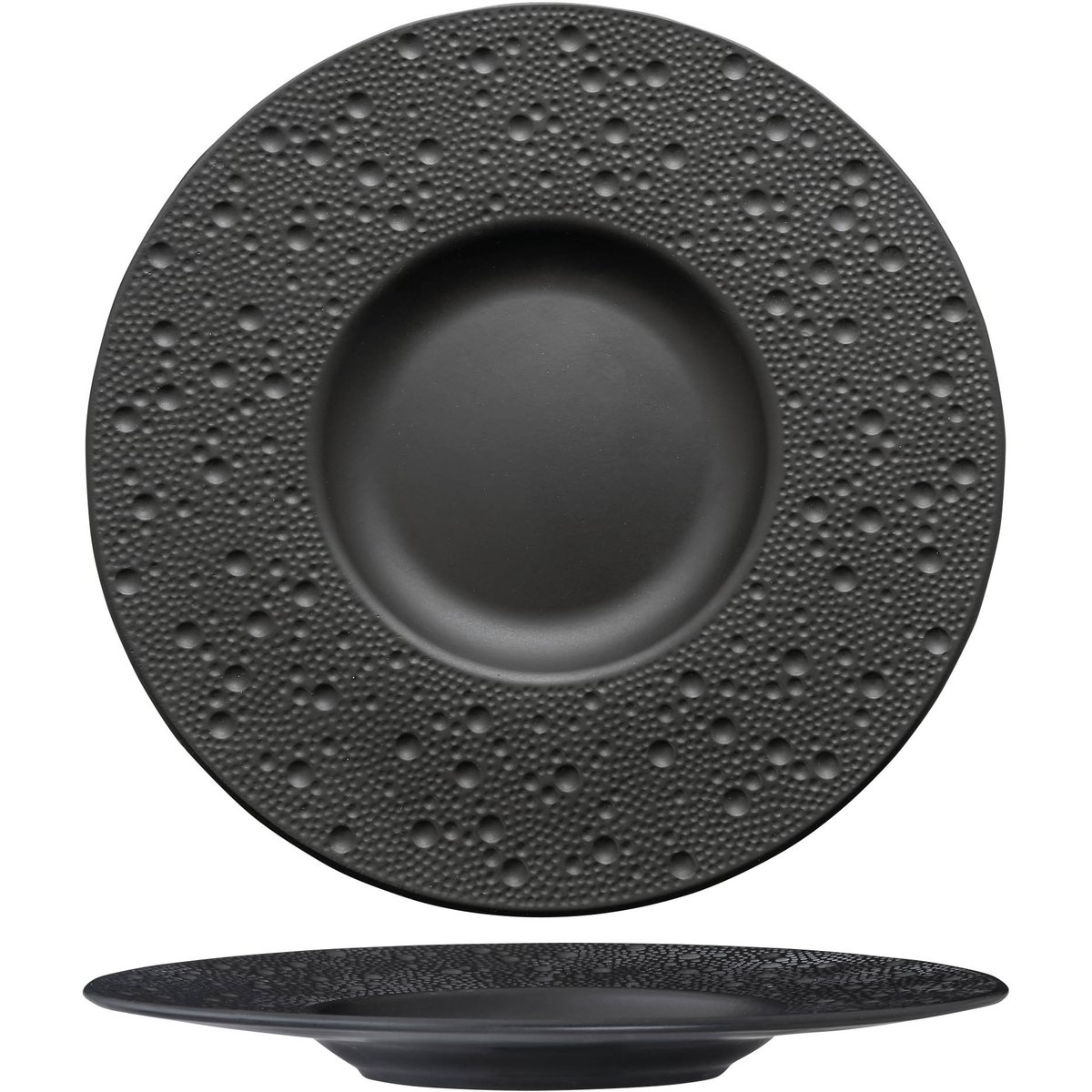 Vendita PIATTO GOURMET MOON NERO GURAL all'ingrosso. Piatti all ...
