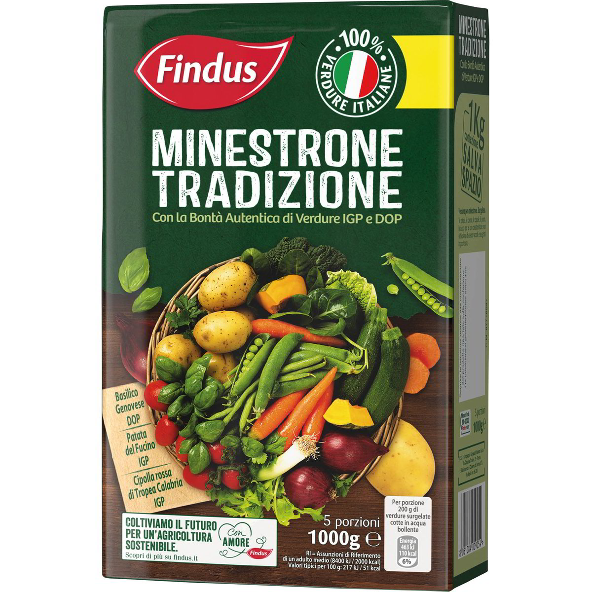 Vendita MINESTRONE TRADIZIONALE FINDUS 1 KG all'ingrosso. Surgelati ...