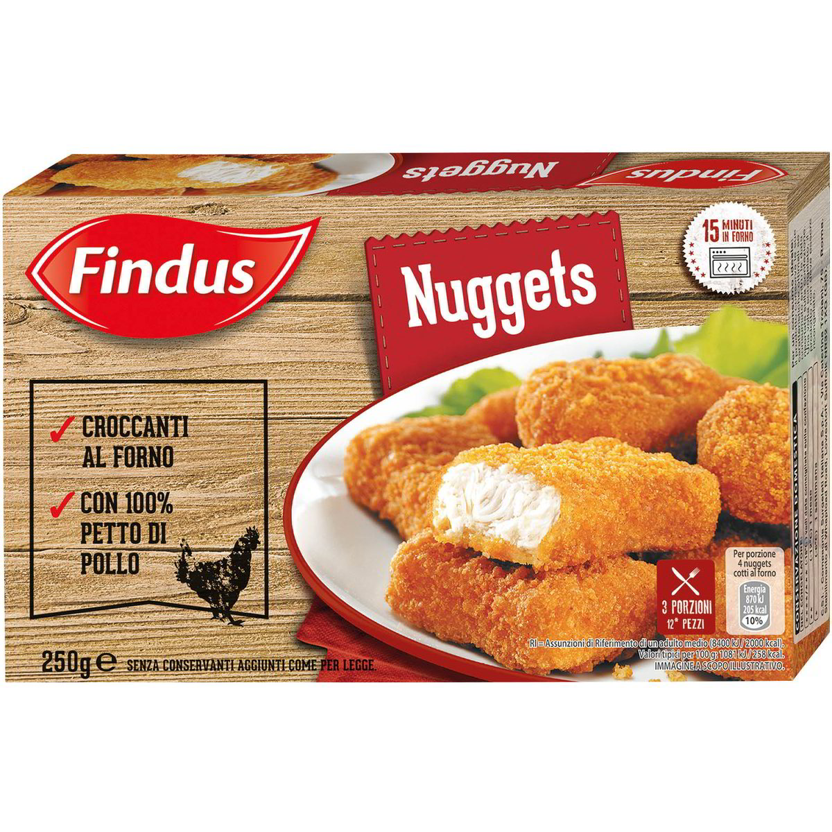 Vendita NUGGETS DI POLLO FINDUS 250 G all'ingrosso. Surgelati carne all ...