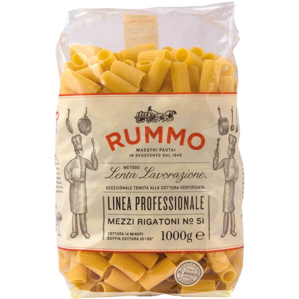 Vendita MEZZI RIGATONI N.51 RUMMO 1 KG all'ingrosso. Pasta di semola ...