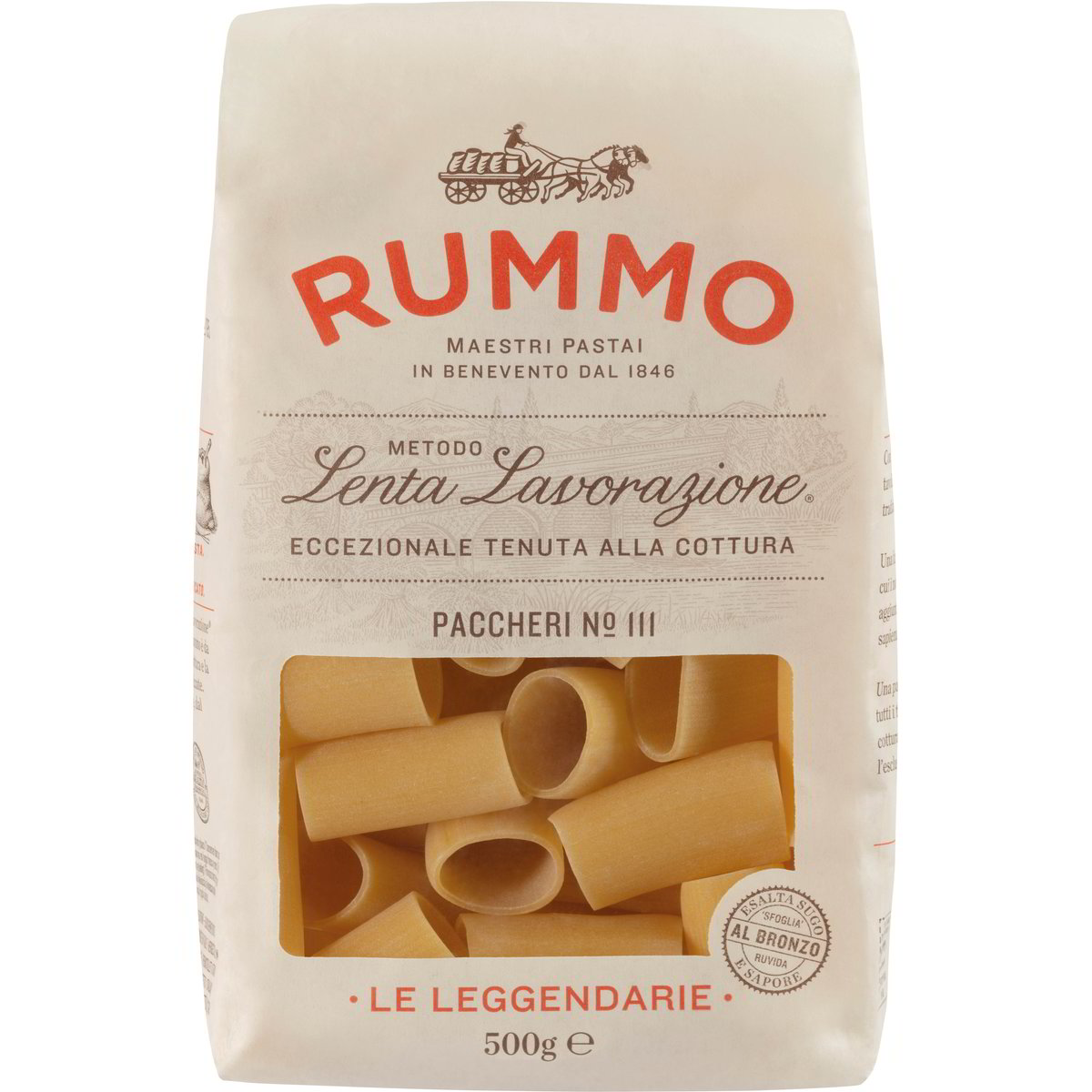 Vendita PACCHERI LEGGENDARIE N111 RUMMO 500 G all'ingrosso. Pasta ...