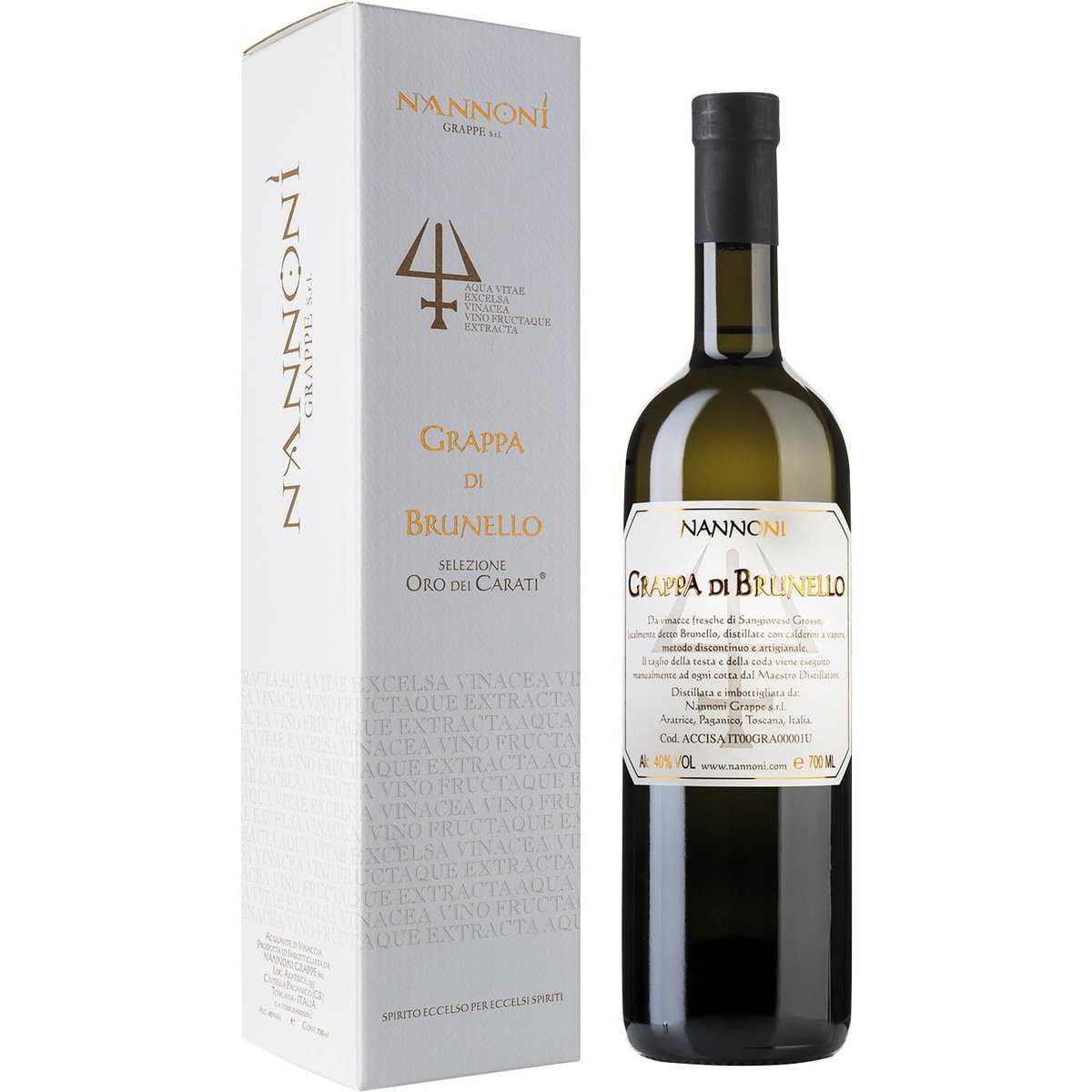 Vendita GRAPPA DI BRUNELLO BIANCA 40° NANNONI all'ingrosso. Grappe all'ingrosso - Zona