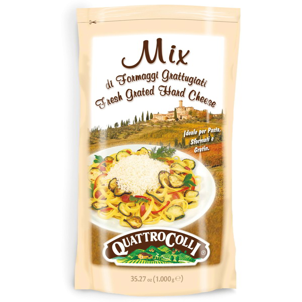 Vendita FORMAGGIO GRATTUGIATO MIX QUATTROCOLLI 1 KG all'ingrosso. Formaggi stagionat.grattugiati ...