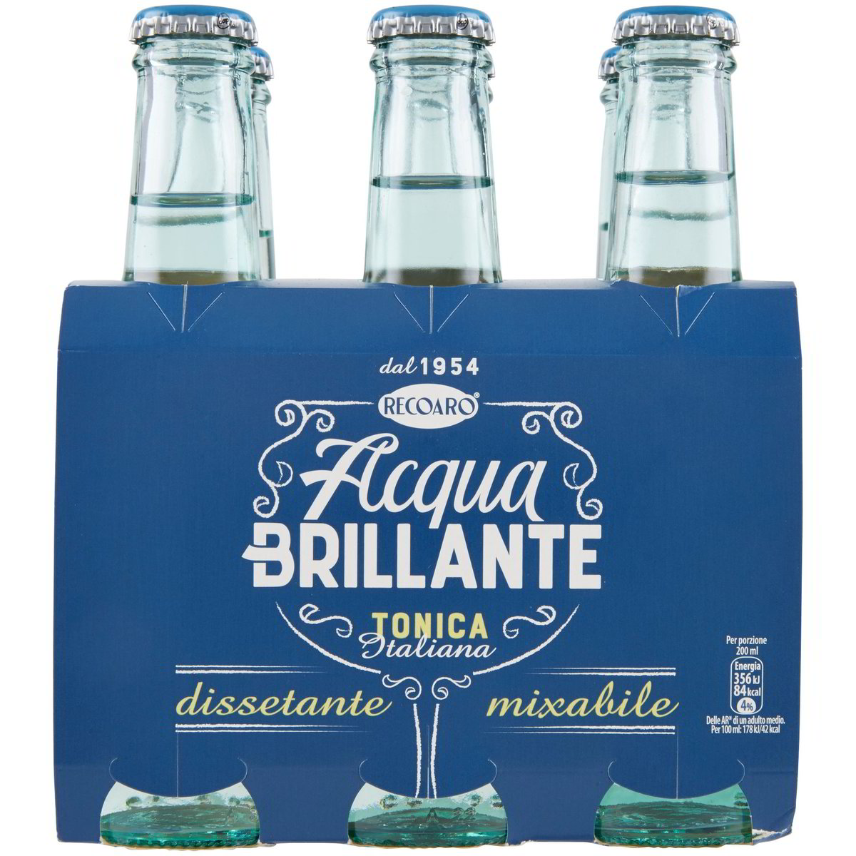 Vendita ACQUA BRILLANTE RECOARO 6 X 200 ML all'ingrosso. Acque toniche ...