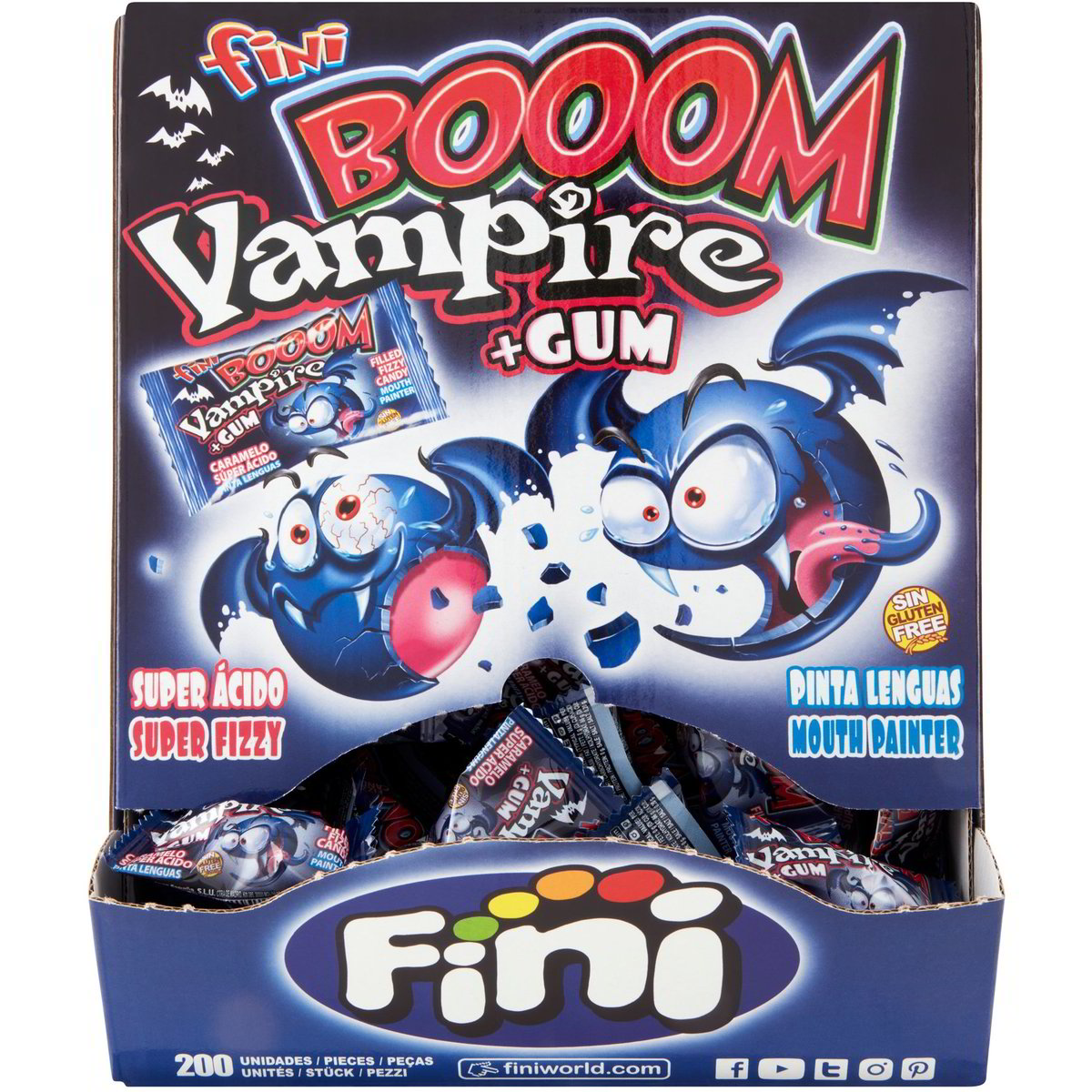 Vendita FINI CHICLE BOOM VAMPIRE EXPO CARAMELLE + GUM 200 PEZZI X 5 G ...