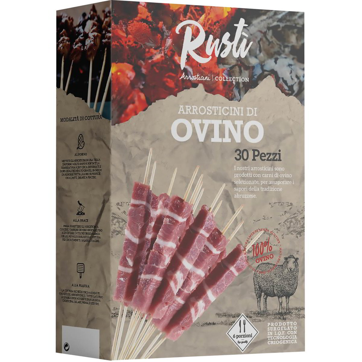 Vendita ARROSTICINI DI OVINO ADULTO CONGELATI IQF RUSTI 30 PEZZI 660 G ...