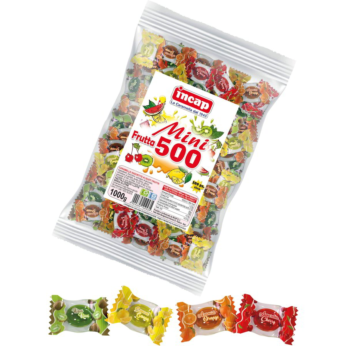 Vendita INCAP CARAMELLE MINI FRUTTA 1 KG all'ingrosso. Caramelle all ...