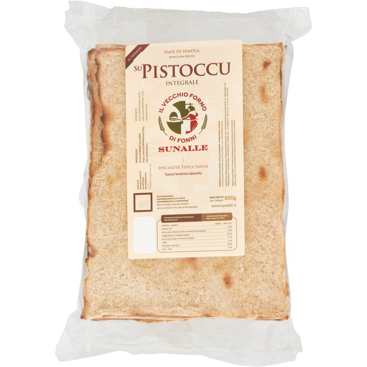 Vendita PANE SU PISTOCCU INTEGRALE IL VECCHIO FORNO all'ingrosso. Pane ...