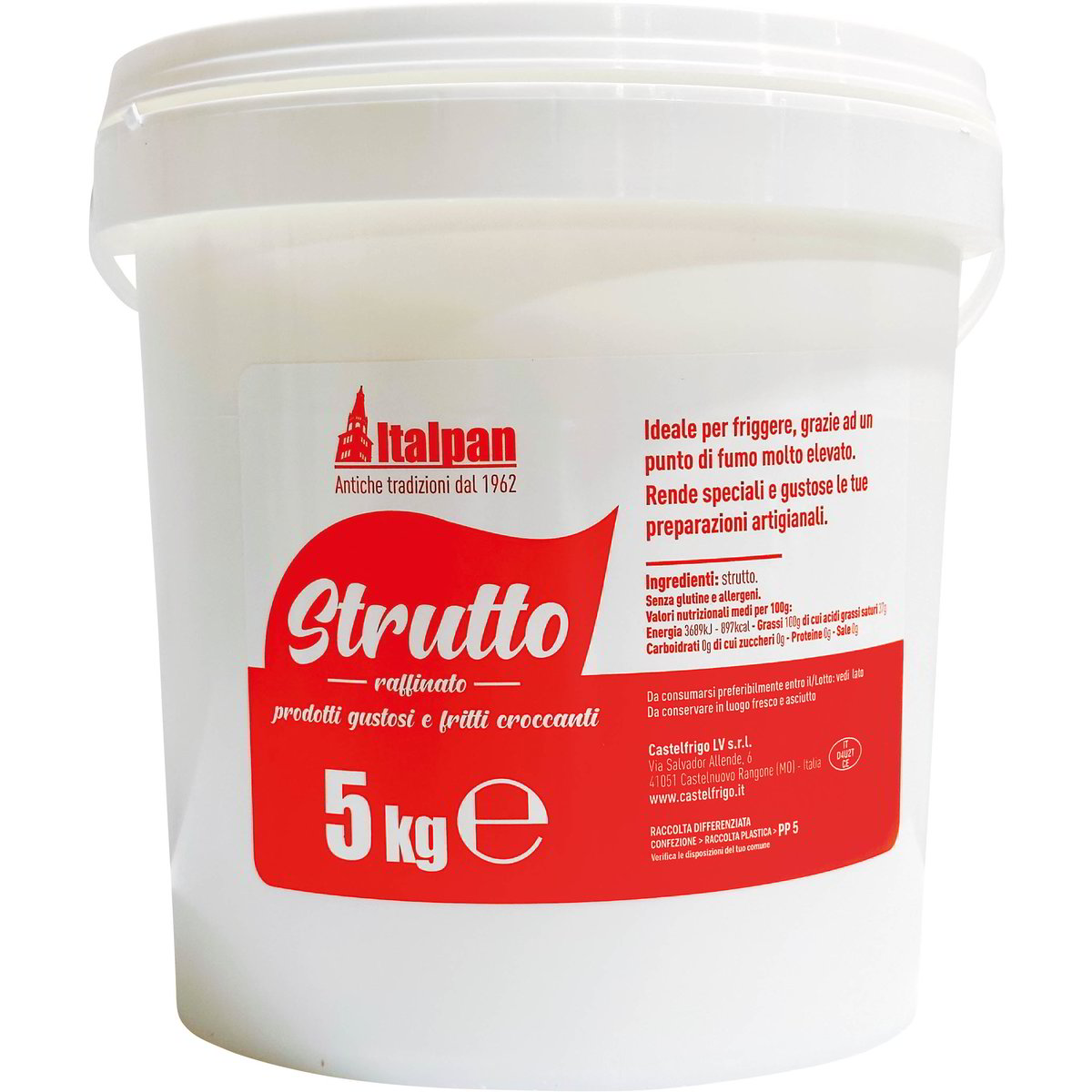 Vendita ITALPAN STRUTTO RAFFINATO 5 KG all'ingrosso. Burro / margarina ...