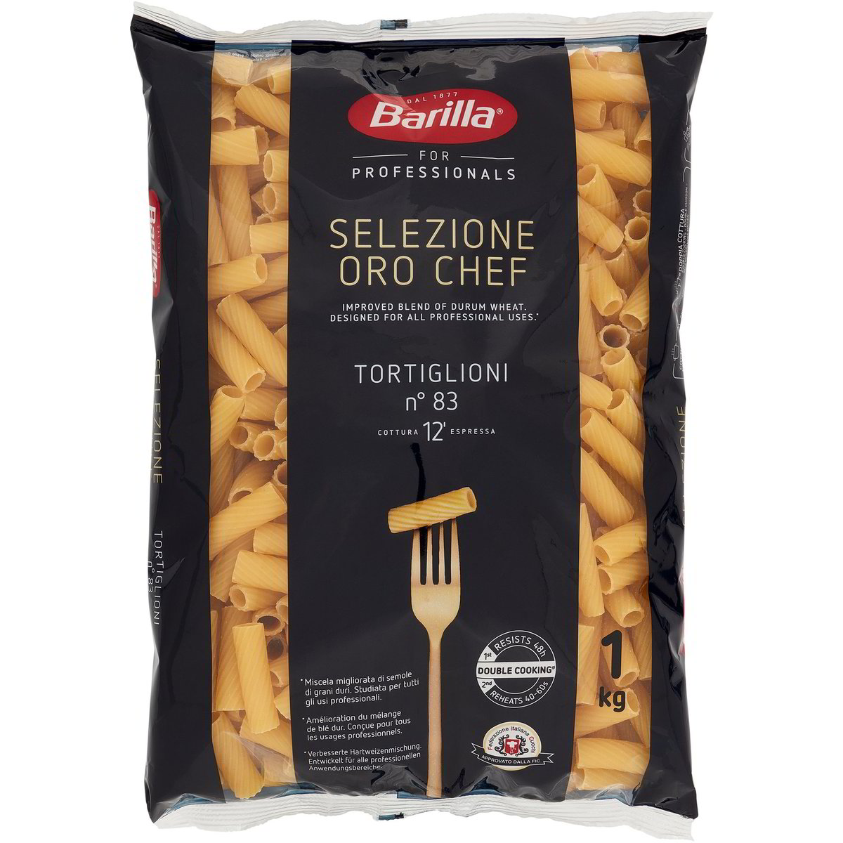 Vendita BARILLA SELEZIONE ORO CHEF TORTIGLIONI N83 1 KG all'ingrosso ...