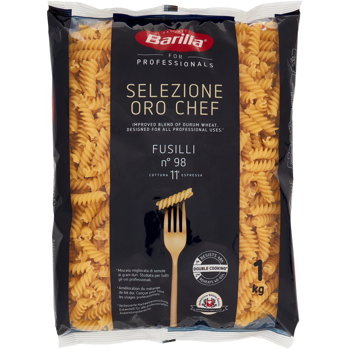 Vendita BARILLA SELEZIONE ORO CHEF FUSILLI N98 1 KG all'ingrosso. Pasta ...