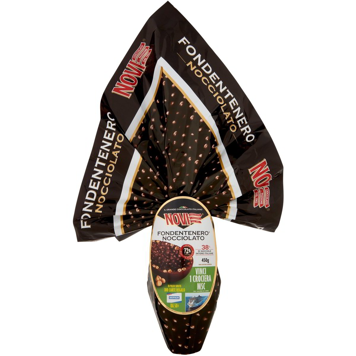 Vendita UOVO DI CIOCCOLATO FONDENTENERO NOCCIOLATO NOVI 450 G all ...