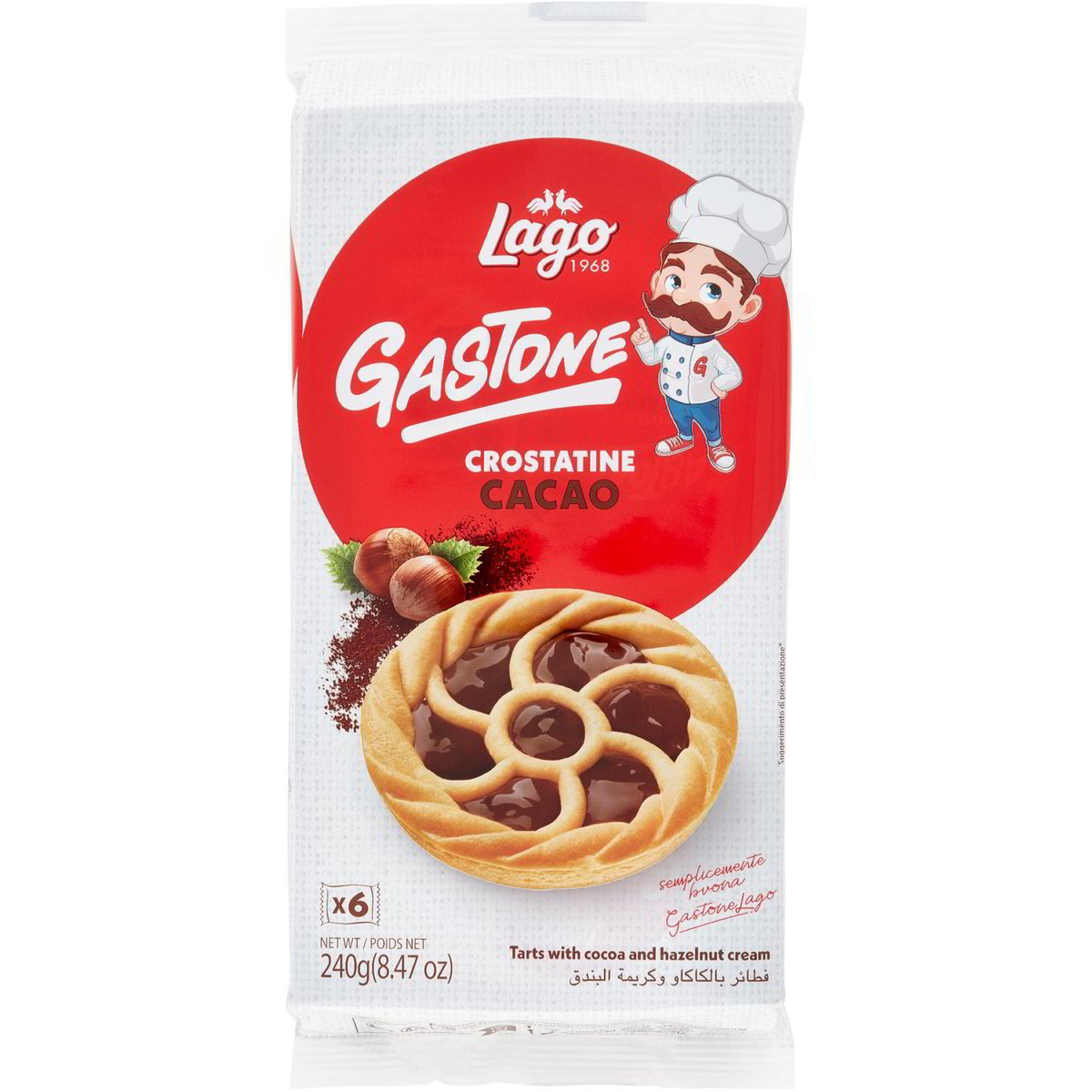 Vendita LAGO GASTONE CROSTATINE CACAO 6 X 40 G all'ingrosso. Merendine ...
