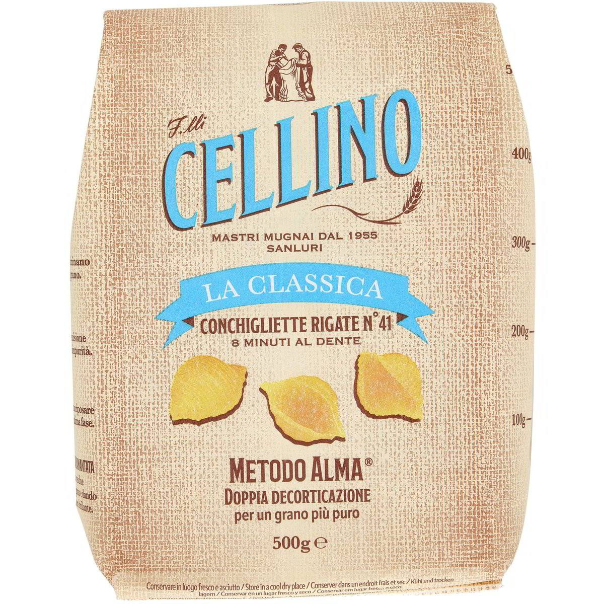 Vendita CELLINO CLASSICA CONCHIGLIETTE N41 500 G all'ingrosso. Pasta di ...