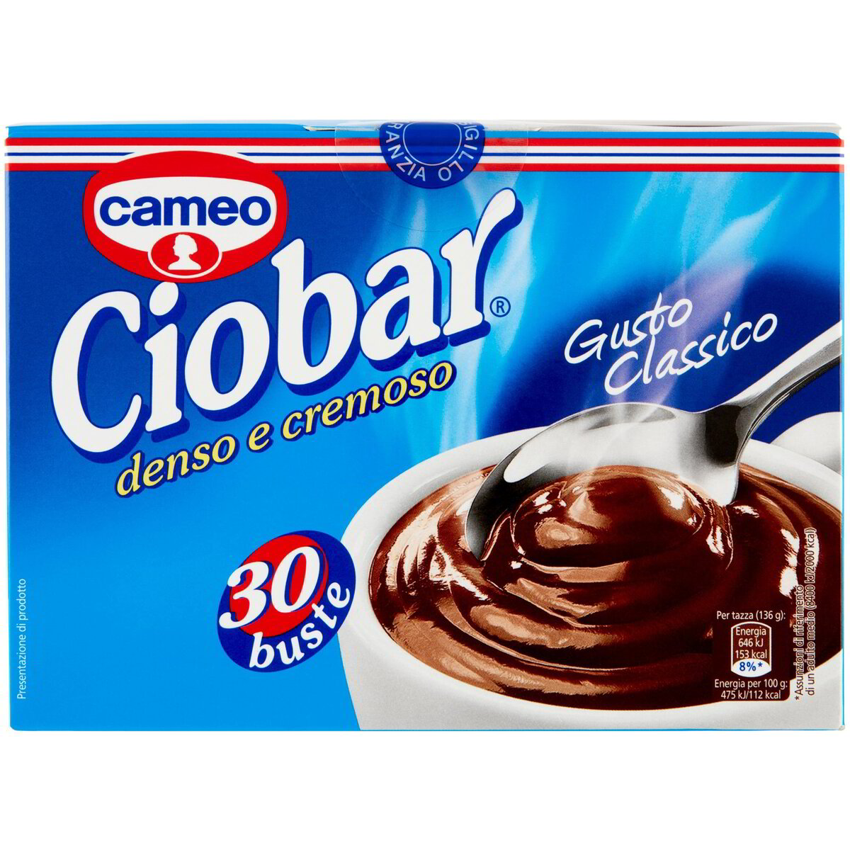 Vendita CAMEO CIOBAR CLASSICO 30 BUSTE 750 G all'ingrosso. Colazioni ...