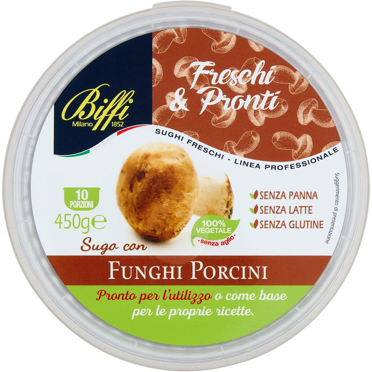 Vendita BIFFI SUGO CON FUNGHI PORCINI VEGETALE 450 G all'ingrosso. Condimenti freschi all ...