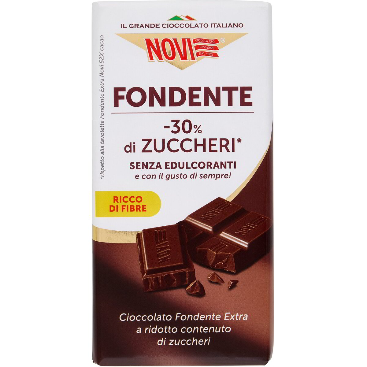 Vendita NOVI FONDENTE -30% DI ZUCCHERI CIOCCOLATO AL LATTE 100 G all ...