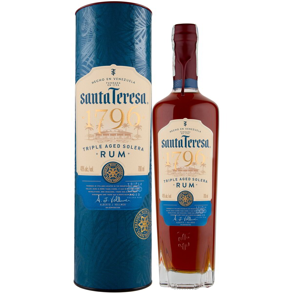 Vendita RUM SANTA TERESA 1796 40% VOL. 70 CL all'ingrosso. Rhum all ...