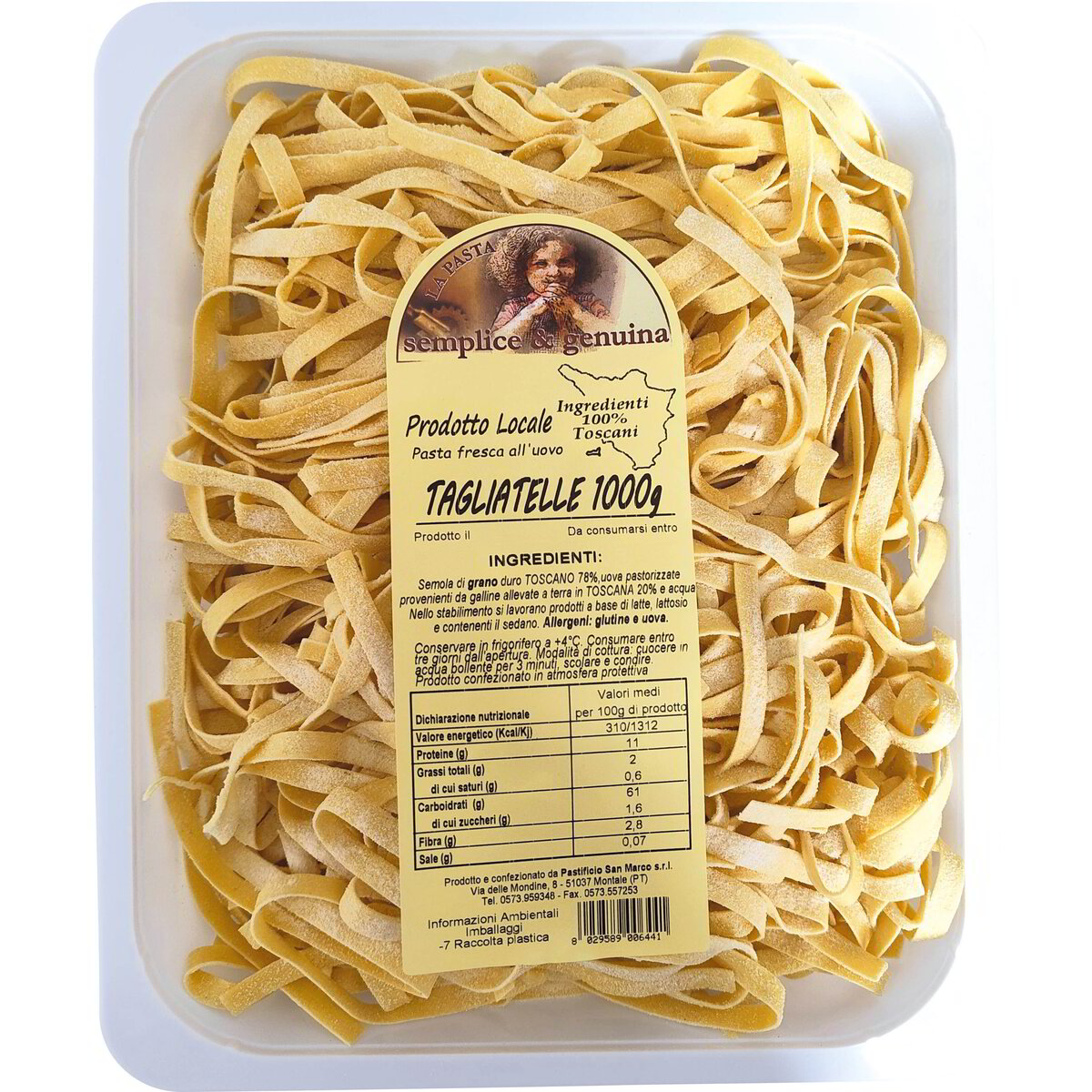 Vendita PASTIFICIO SAN MARCO TAGLIATELLE 100% TOSCANE 1 KG all'ingrosso ...