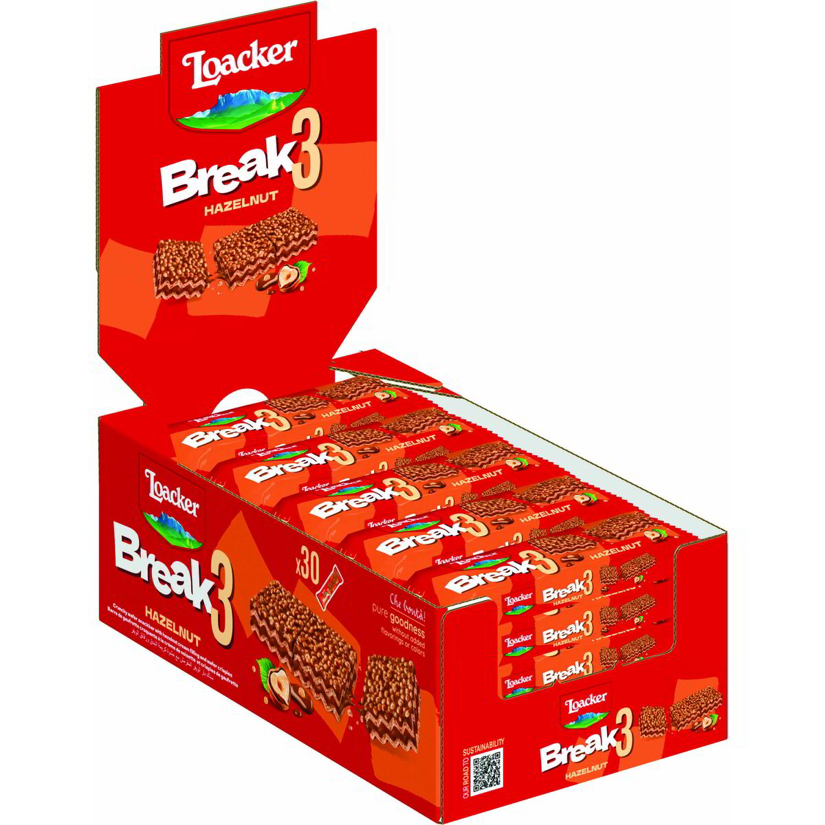 Vendita LOACKER BARRETTA BREAK3 CON NOCCIOLE EXPO 19 G X 30 PEZZI all ...