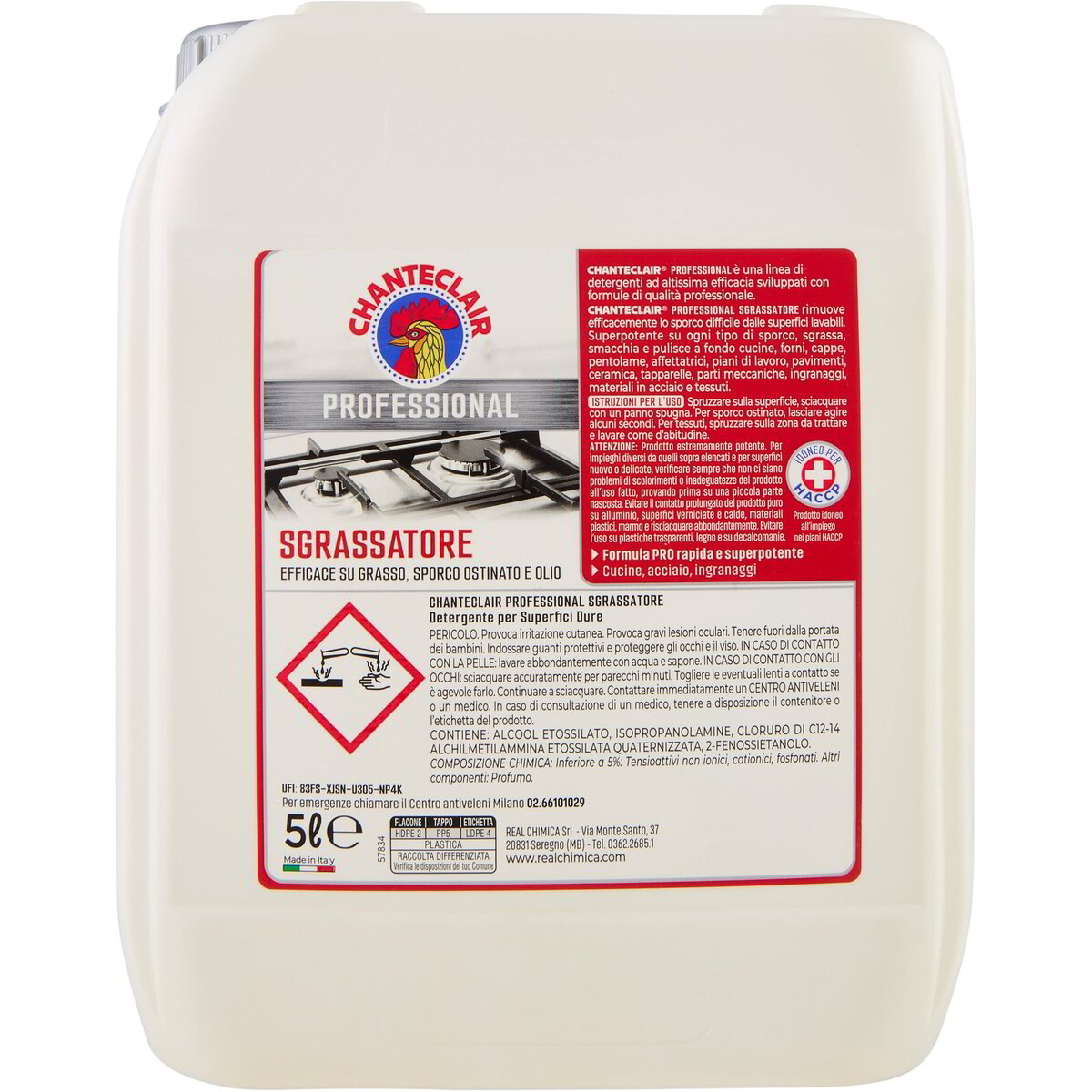 Vendita SGRASSATORE UNIVERSALE CHANTECLAIR PROFESSIONAL 5 L all ...